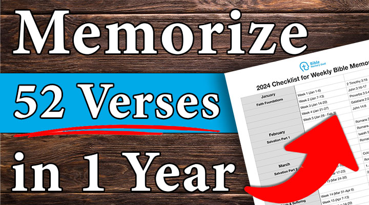 52 Bible Verses to Memorize (+ Free PDF Checklist) - Bible Memory Goal